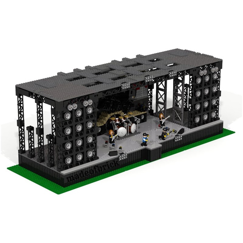 Rock Concert Stage AC DC LEGO © MOC | Rock and roll train tour