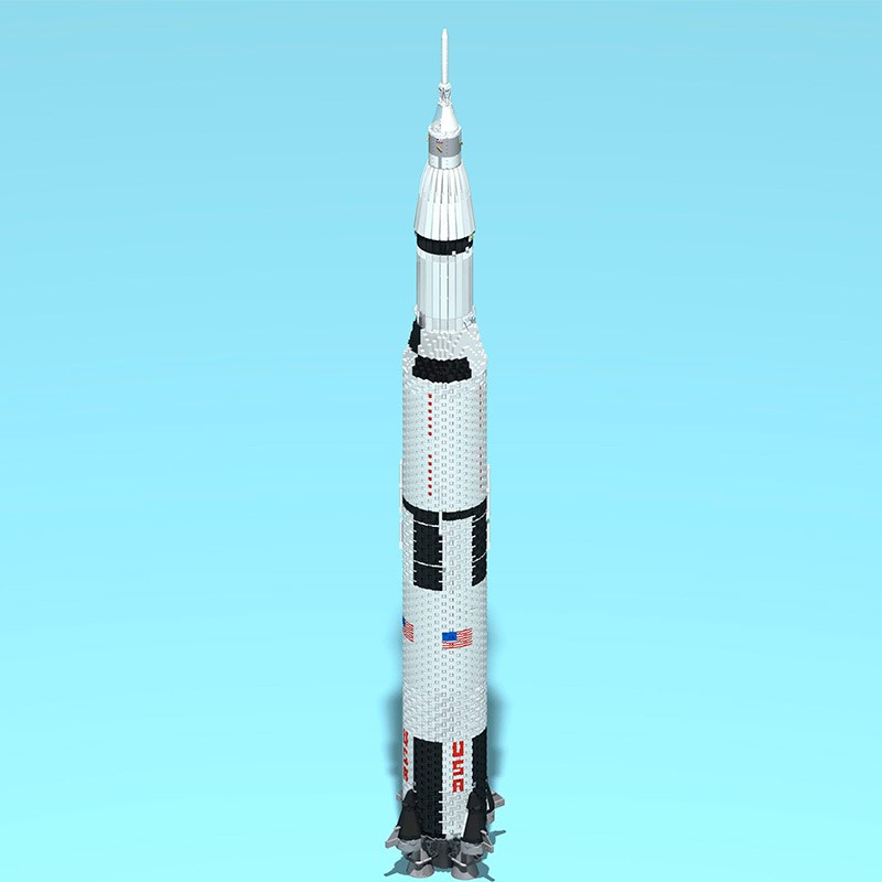 SATURN V ROCKET LEGO© MOC (GIANT SIZE)