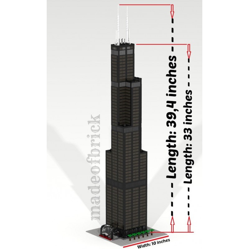 Buy Willis Tower 39 inches LEGO © MOC
